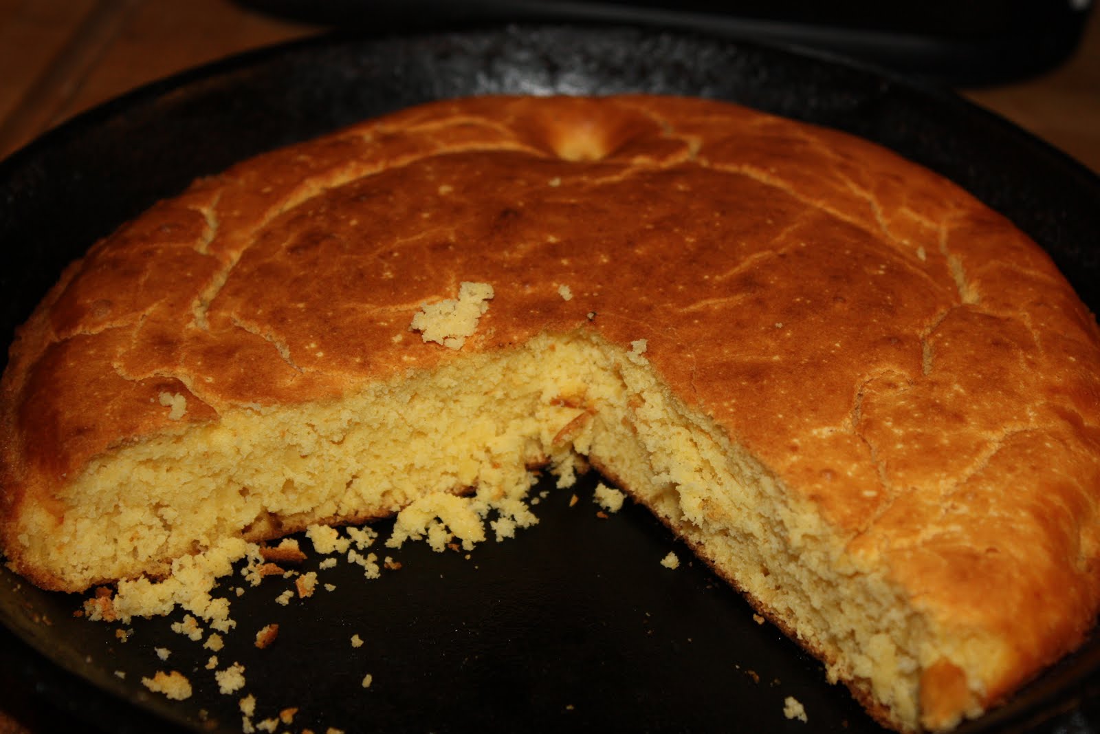 Supermammans matblogg Make Ahead Food: Corne bread. Majsbröd i stekpanna