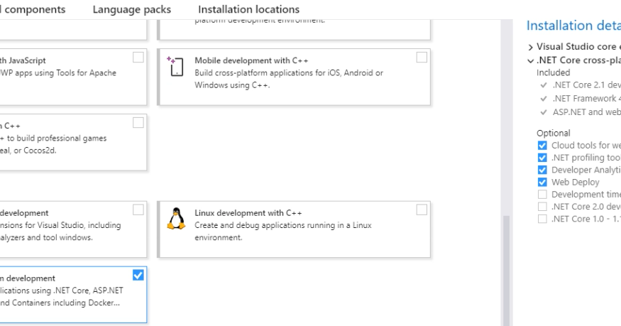 Sql server, .net and c# video tutorial: Setting up machine for asp.net core development
