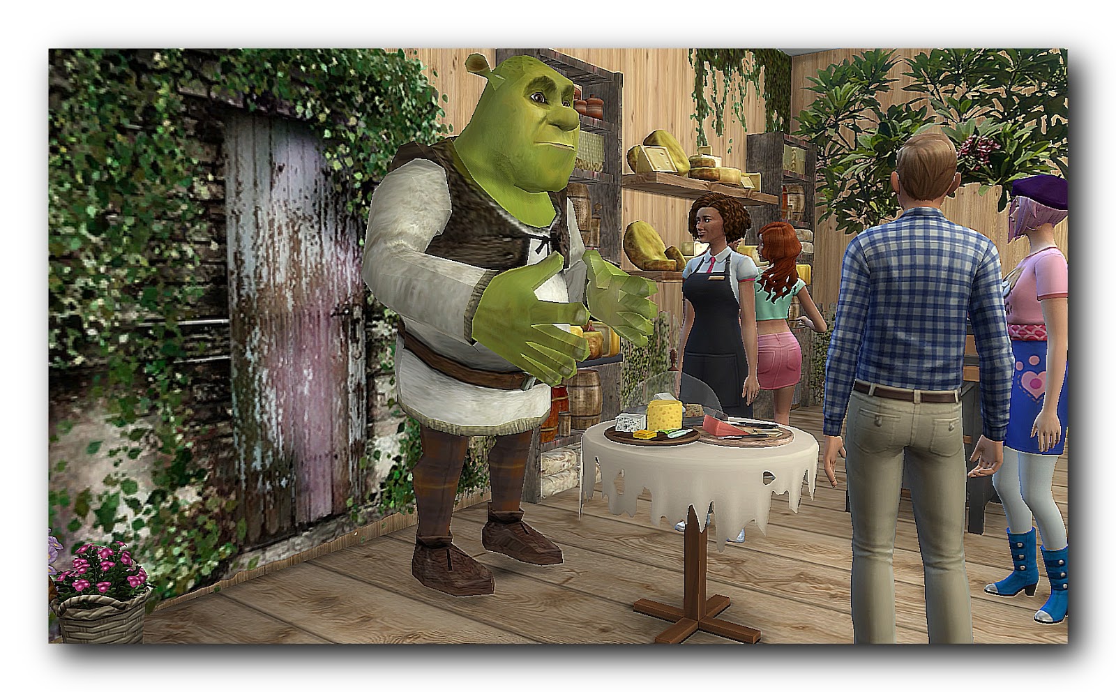 Architectural tricks from Dalila for SIMS 3-4: cheese-fruit shop Shrek ...
