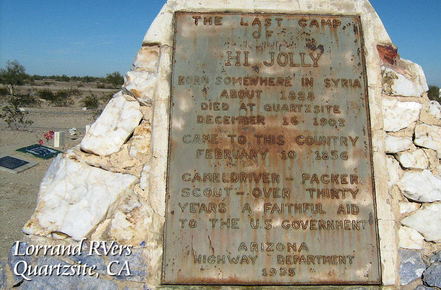 Lorrand RVers: Hi Jolly Cemetery