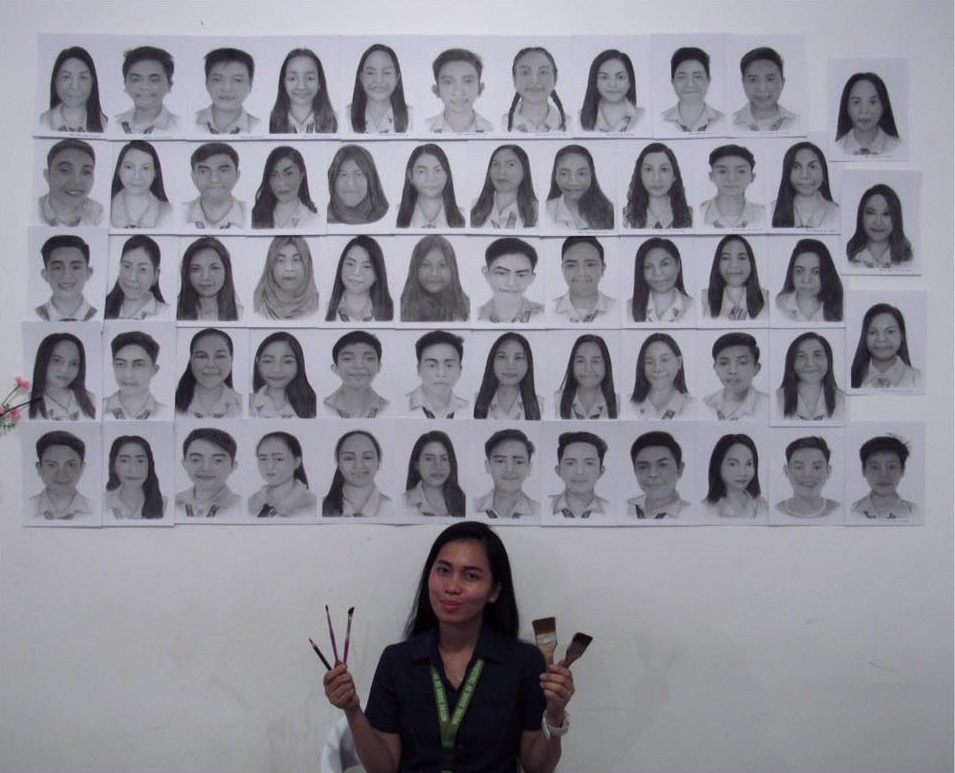 Teacher creates portraits for 59 students after entire class is on the ...