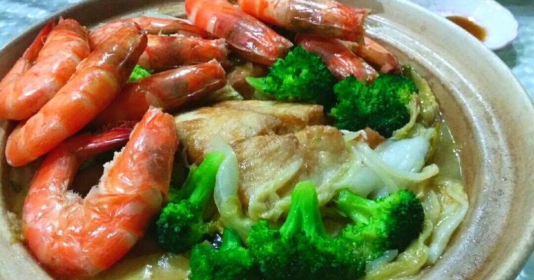 Claypot Fish with Prawns by Esther Tho