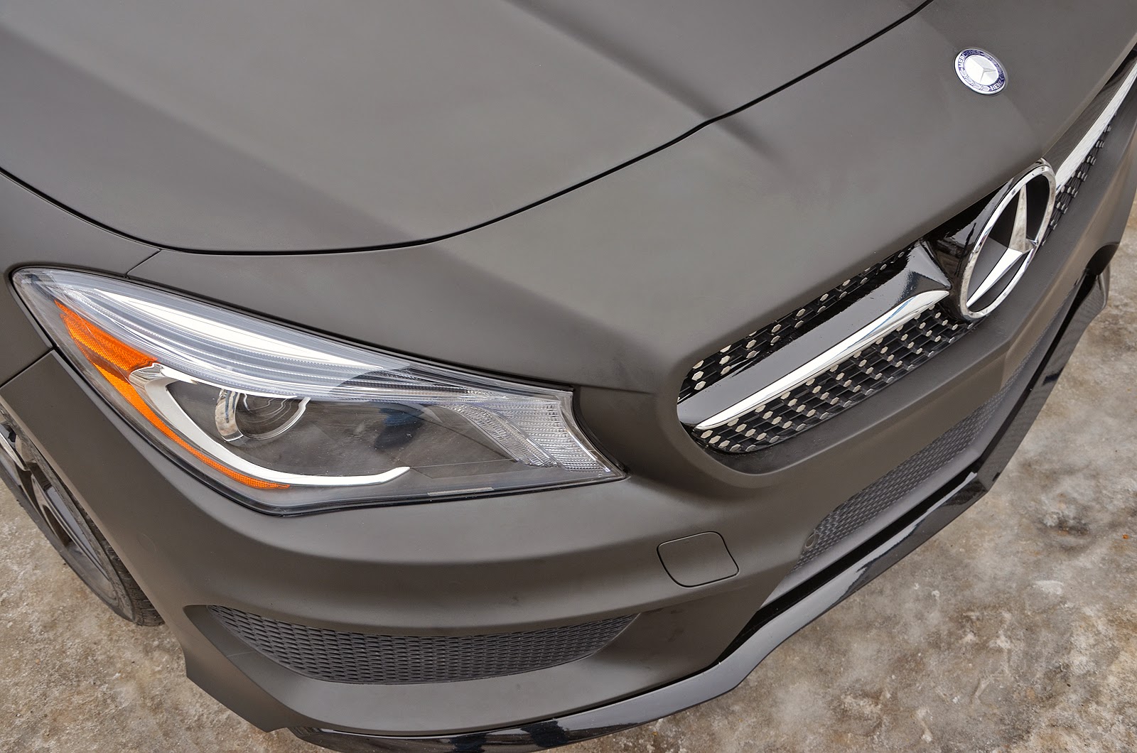 ZR Auto Blog: Sinister Matte Black Wrapped Mercedes CLA 250 4Matic