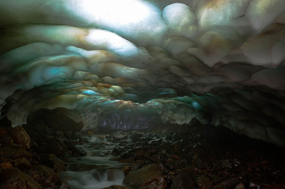 Magical ice cave in Russia