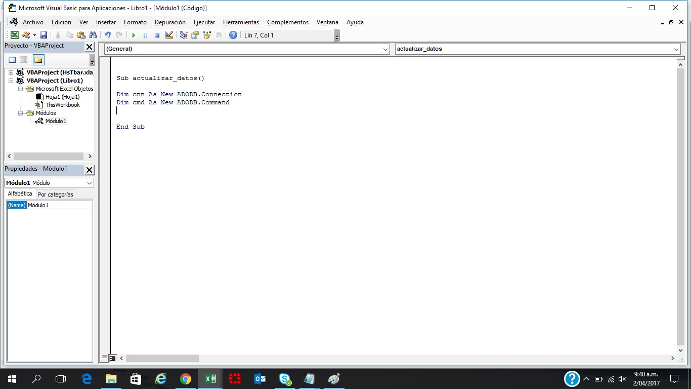 Finanzas, excel, vba, sql y algo más...: Ejecutar la instrucción UPDATE de SQL desde Excel ...