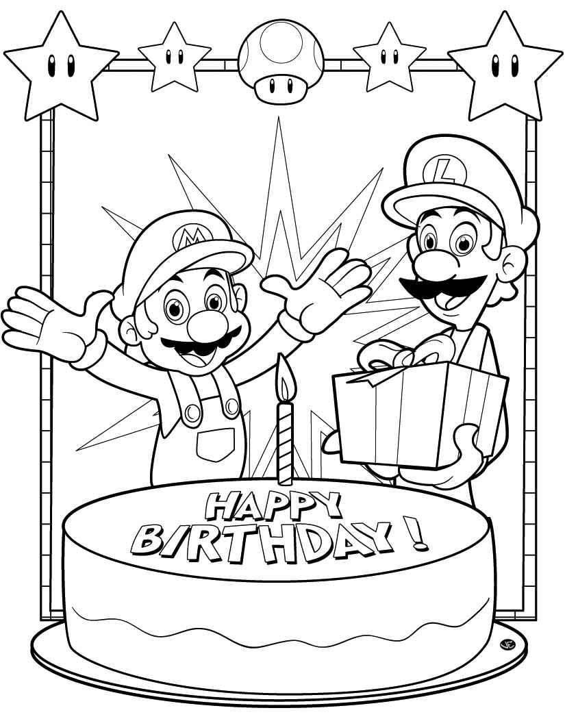 Mario Coloring Pages for Kids