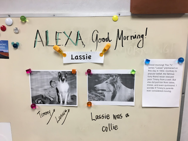 September 12 2017 Alexa Good Morning (Lassie)