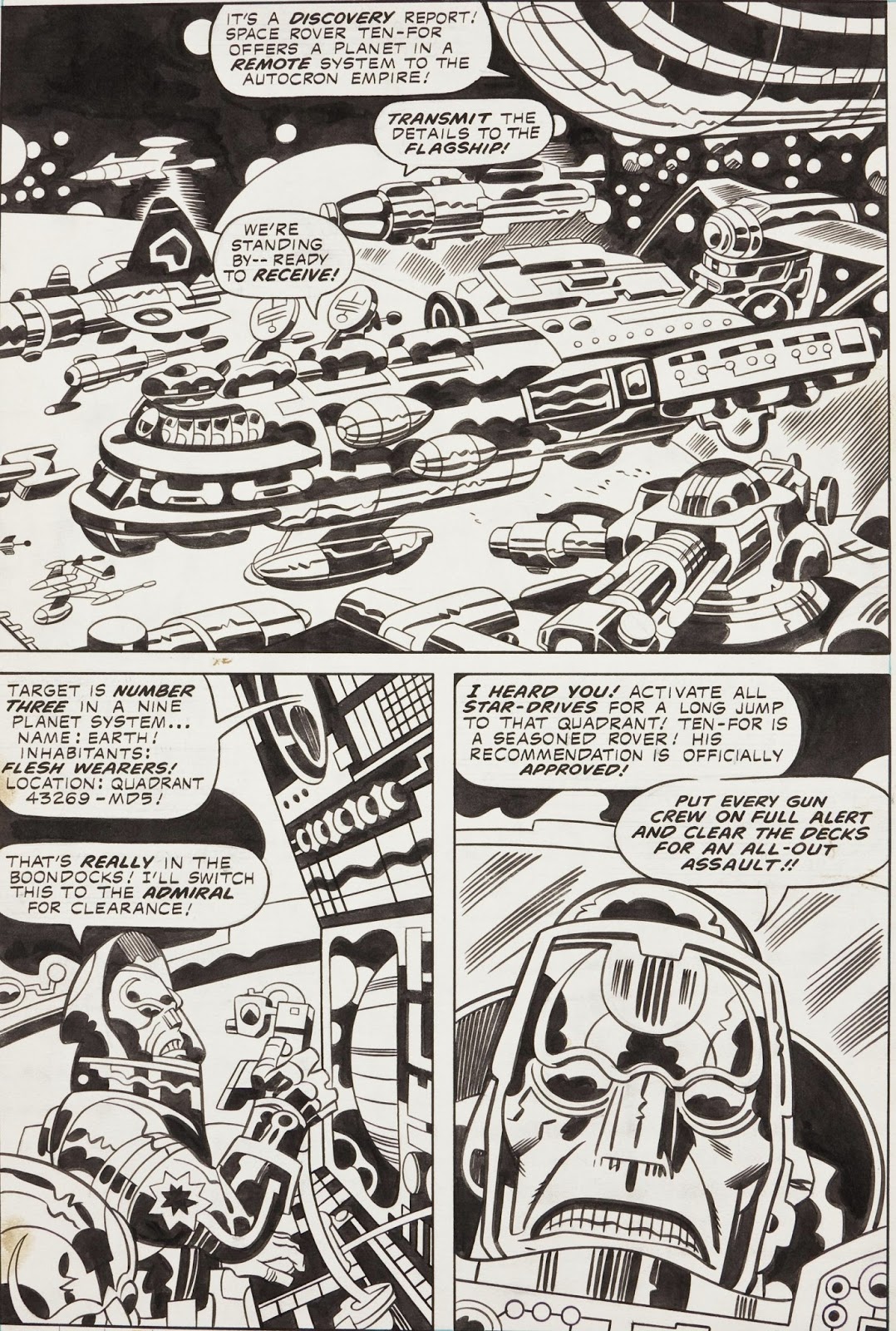 Cap'n's Comics: Favorite Machine Man Page by Jack Kirby