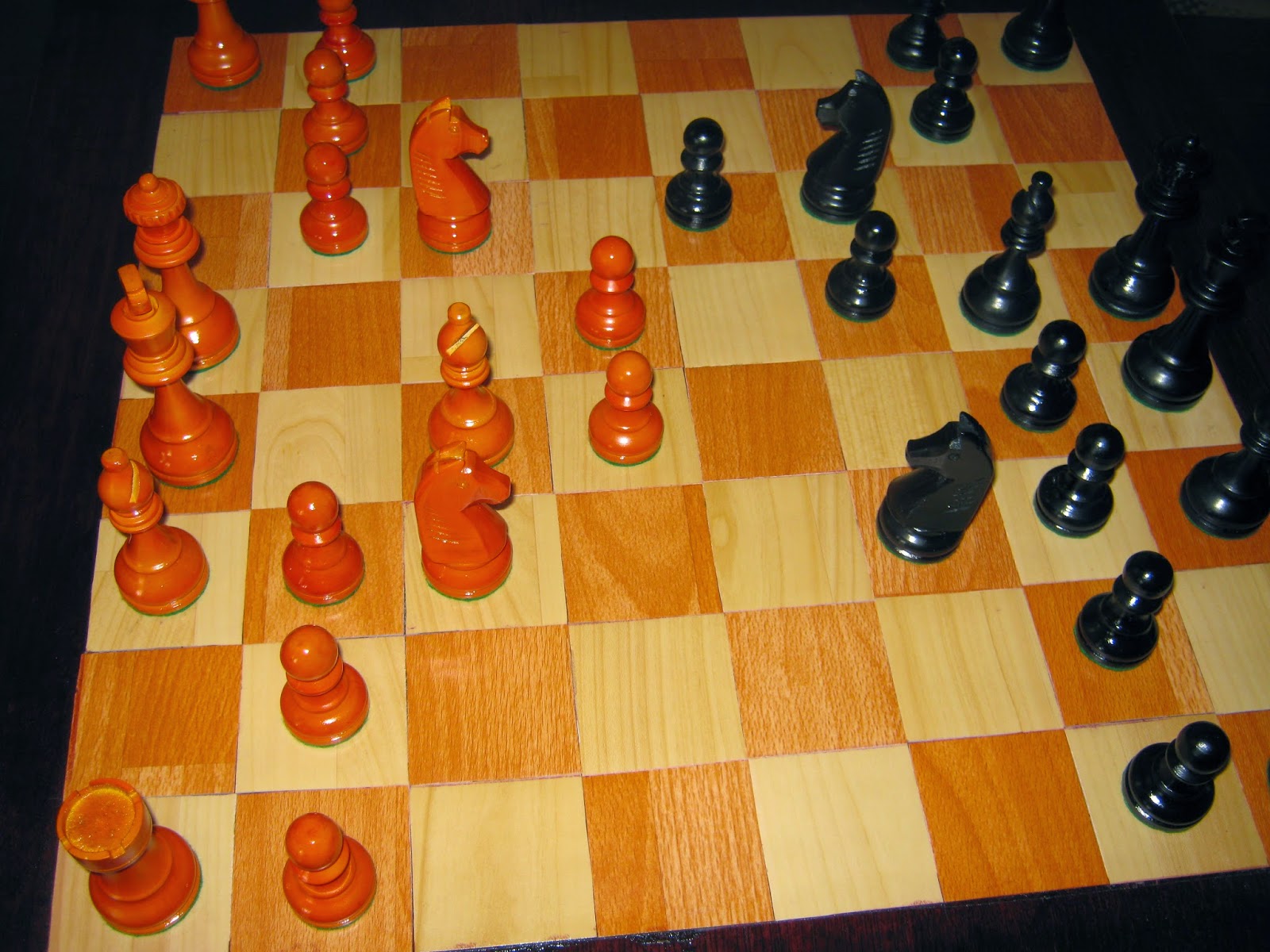 Standard Championship Antique Orange Finished ~ Trinity Chess House