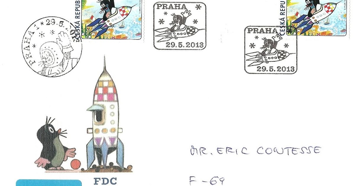 Mon Blog Timbré: La petite taupe de Zdeněk Miler - timbre tchèque