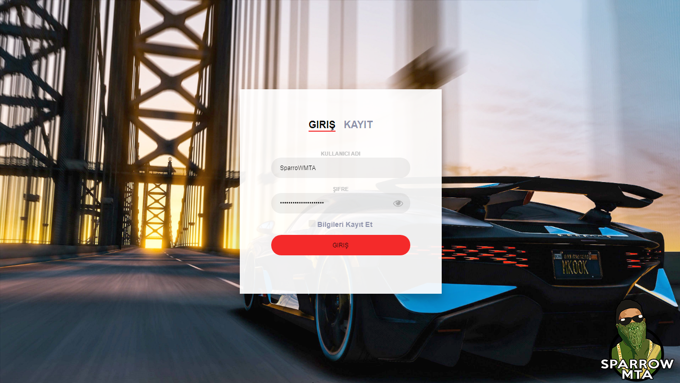 MTA SA HTML Müzikli Login Panel Scripti