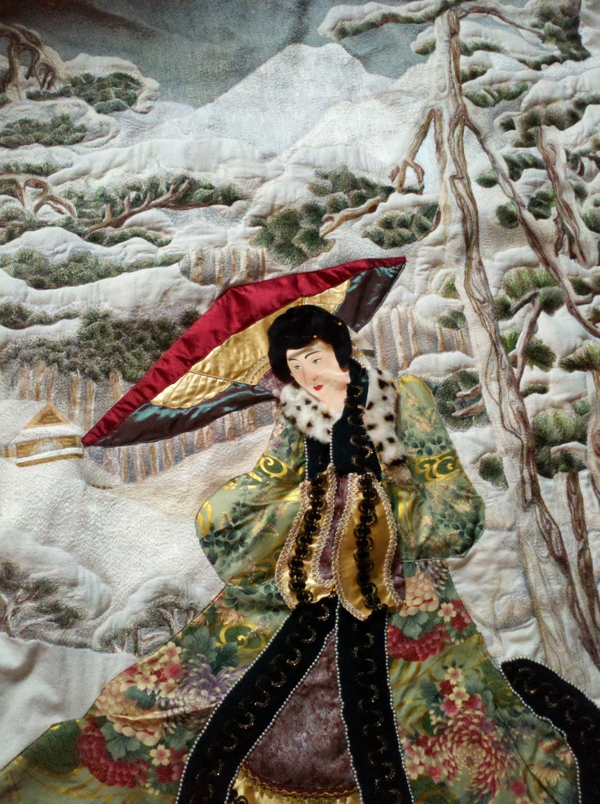 Creative Endeavors: Geisha in The Snow Art Quilt