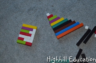 Highhill Homeschool: Cuisenaire Rods - Addition Families