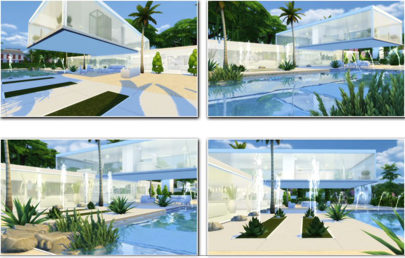 White Glass House #3 | Sims 4 Houses