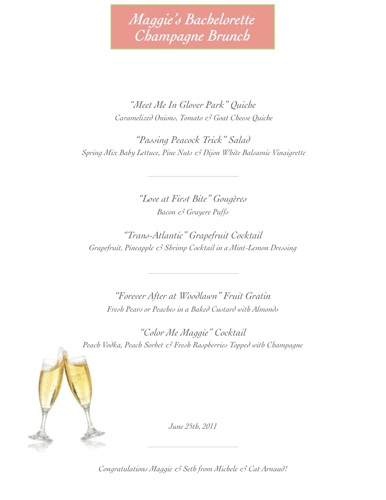 The Real Estate Chefs: Bachelorette Brunch