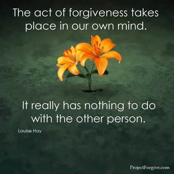 The act of forgiveness takes place in our own mind. It really has ...