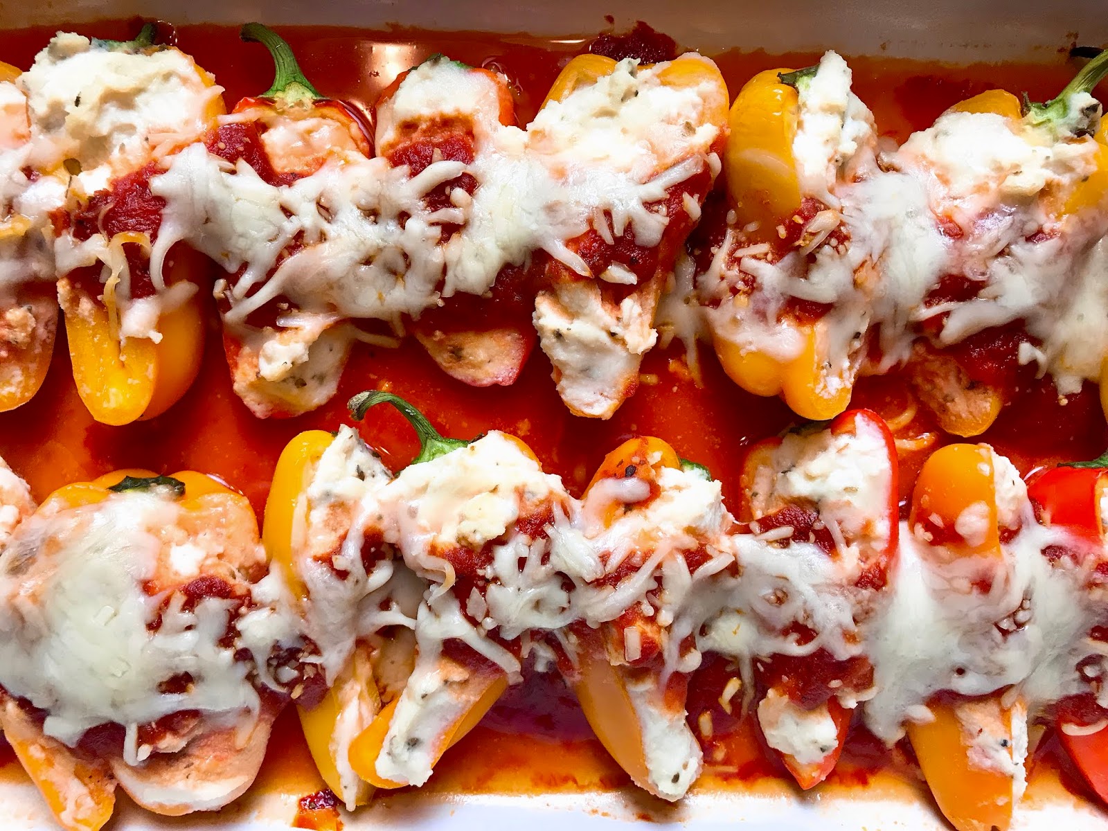 Stuffed Mini Pepper "Shells"