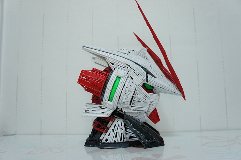 GUNDAM GUY: Gundam Astray Red Frame Head Made of Gunpla Runners ...