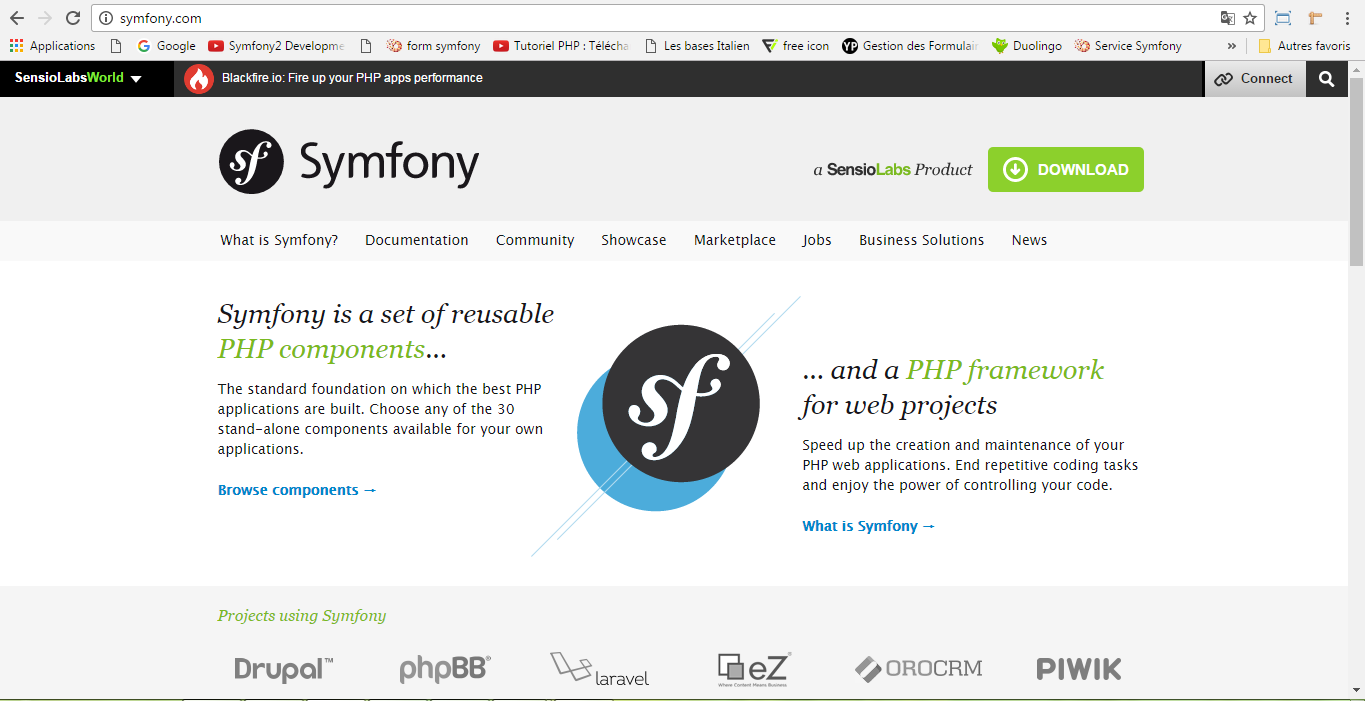 Installer symfony3 avec Composer