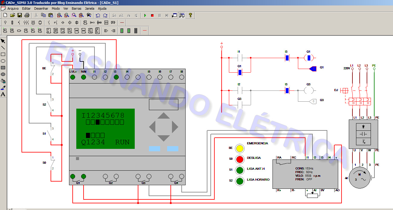Como utilizar o Inversor de Frequência no CADe SIMU e simular? - Ensinando Elétrica | Dicas e ...