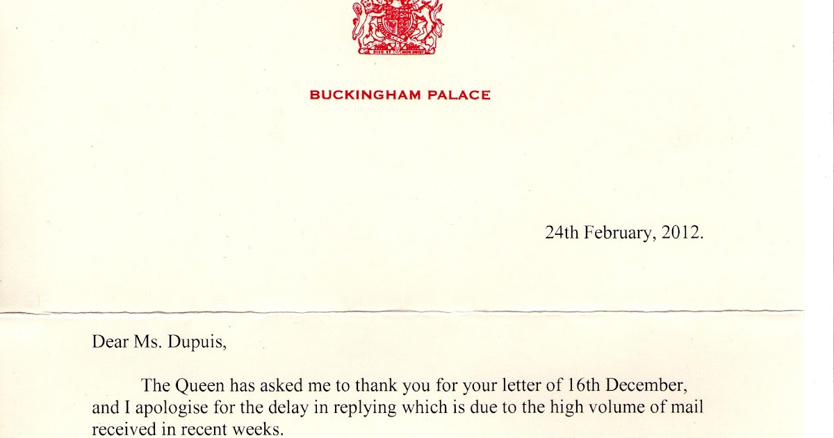 Answer to: Official Request To Her Majesty The Queen Elizabeth II