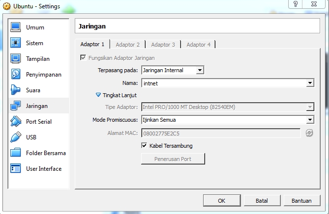 INSTALASI DAN KONFIGURASI DHCP SERVER PADA DEBIAN 8 DI VIRTUALBOX