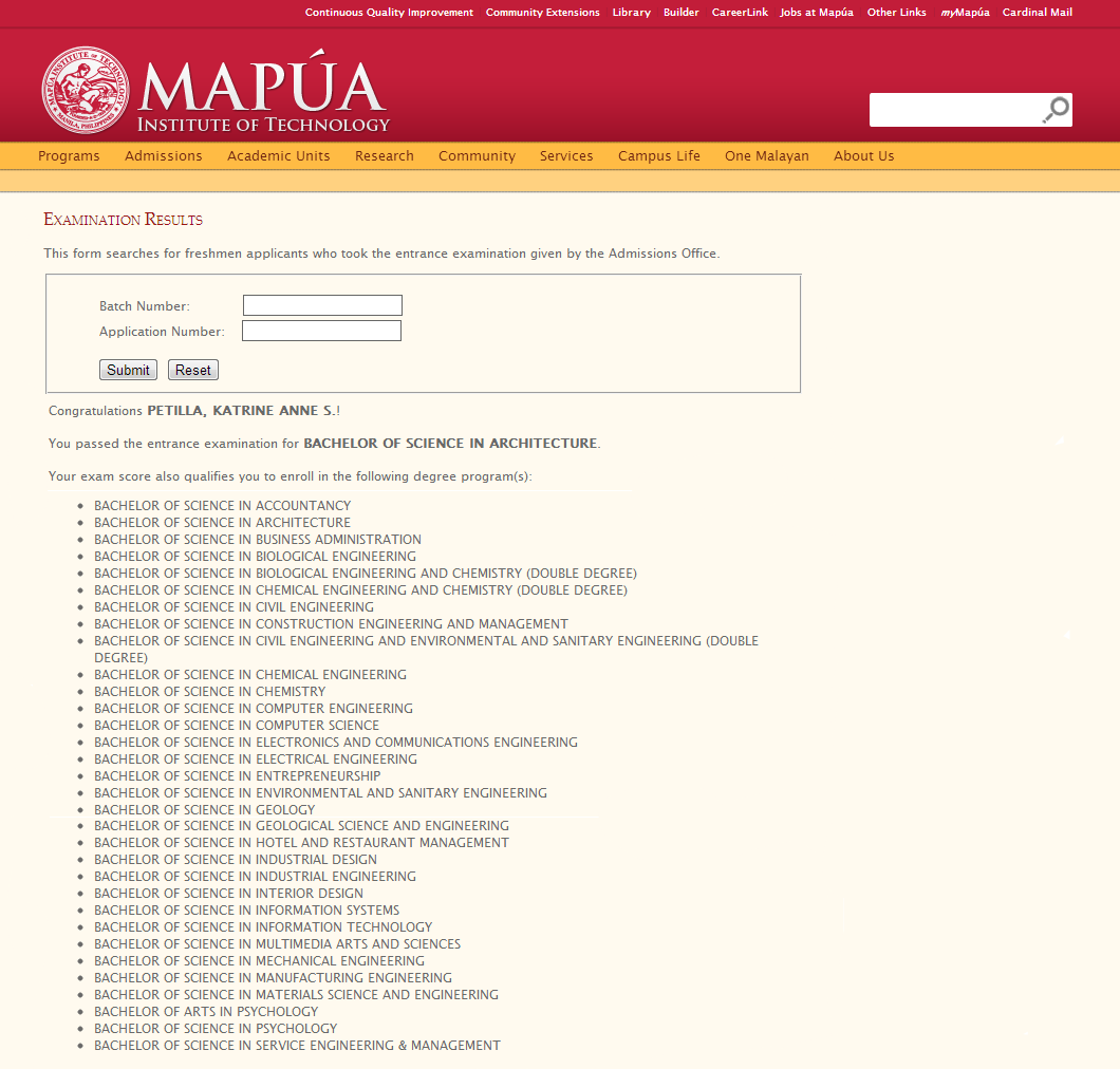 And we dream of somewhere else: Passed-Wait listed-Failed