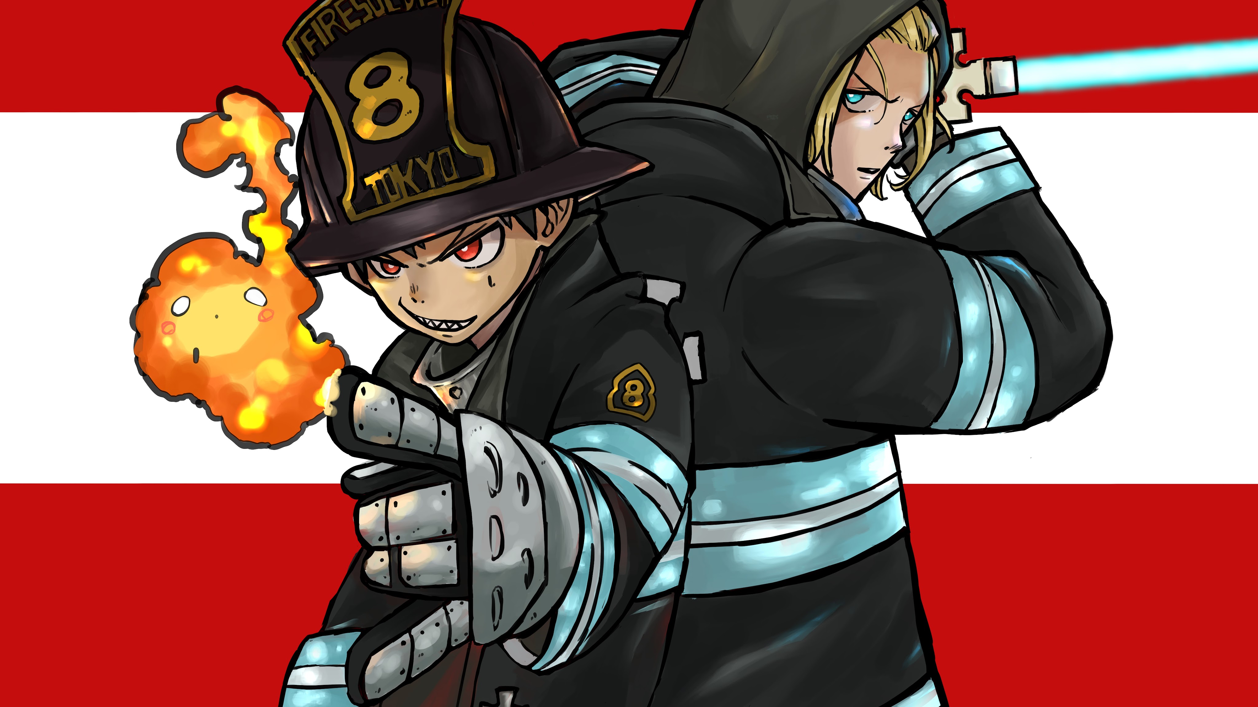 Fire Force, Shinra, Arthur, 8K, #15 Wallpaper PC Desktop