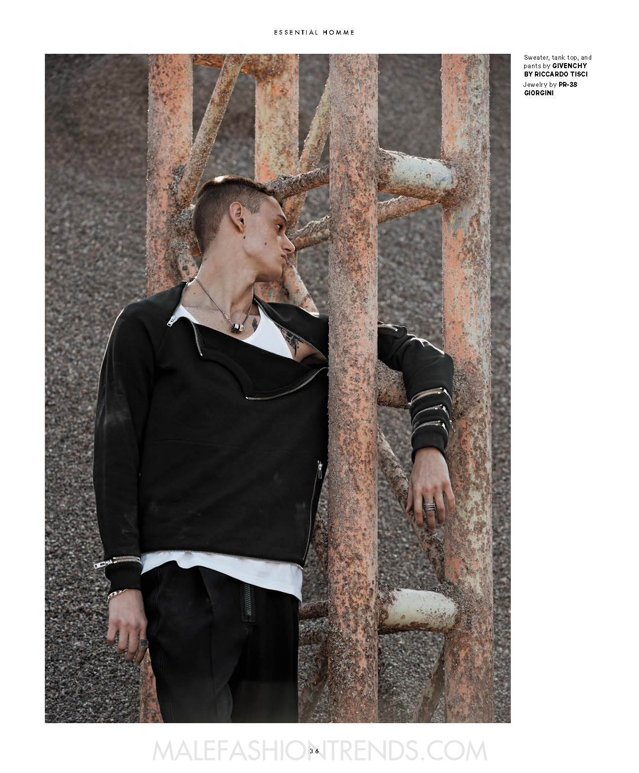 Tom Gaskin y Franz para Essential Homme por Sven Baenziger