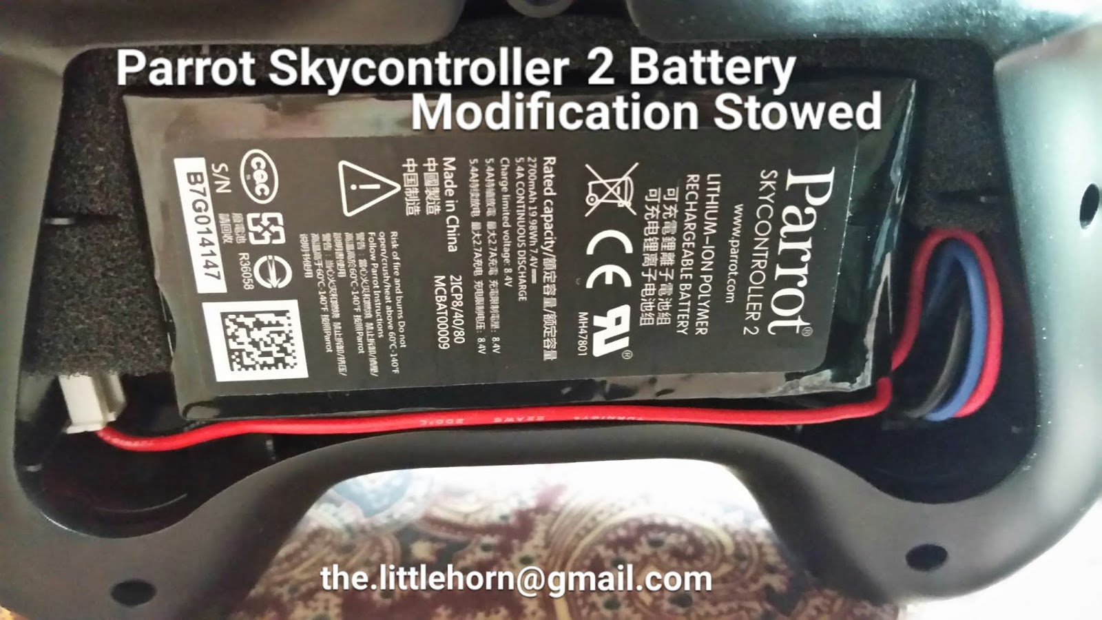 The High Pro Glow: Parrot Skycontroller 2 Battery Modifications