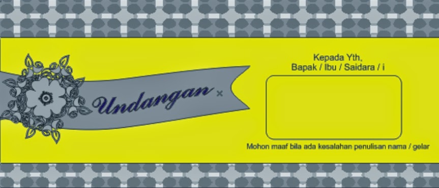 Desain Undangan Simpel Kuning
