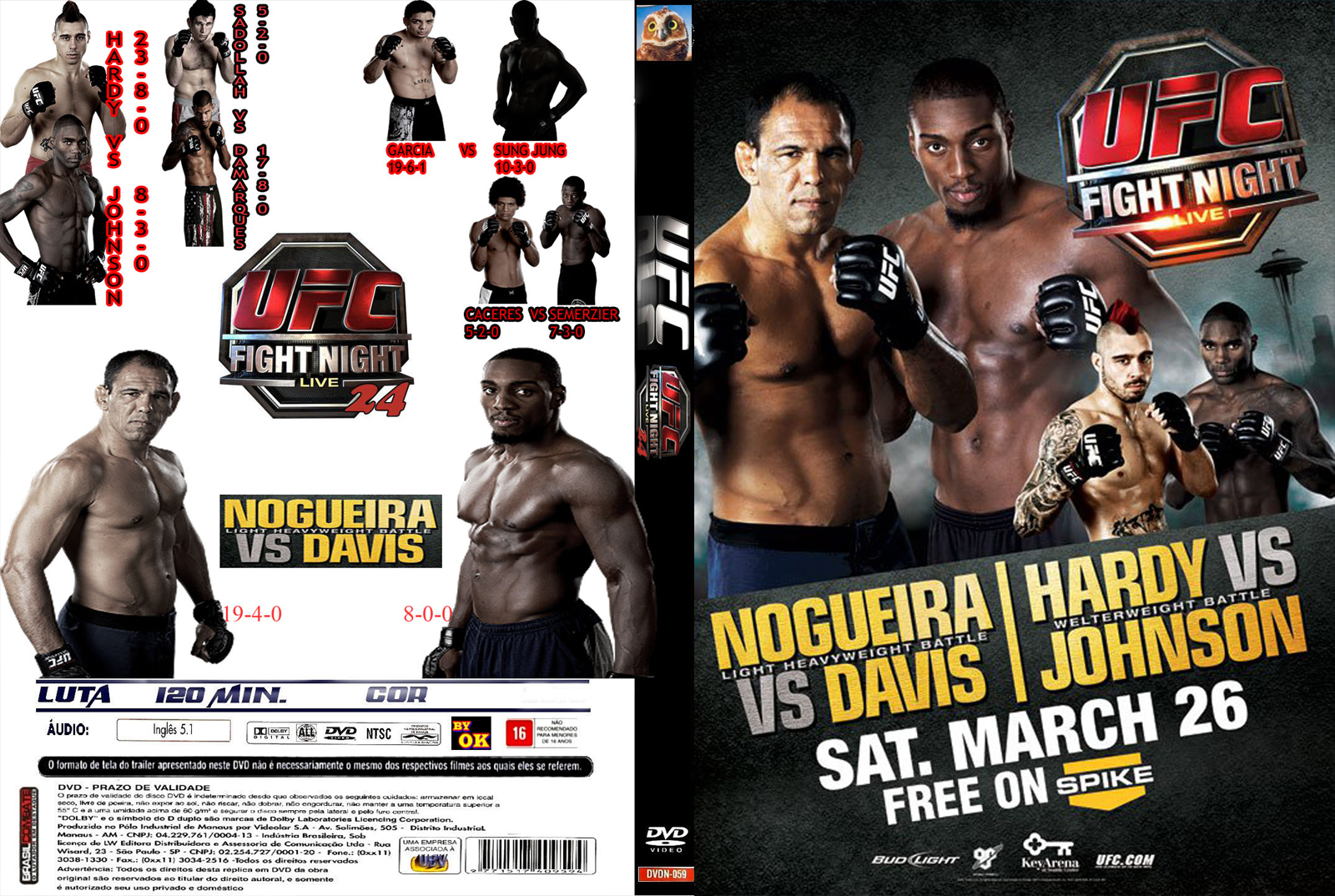 CAPA-UFC FIGHT NIGHT- MONOTOURO VS DAVIS | VIRTUAL MUNDO CAPAS