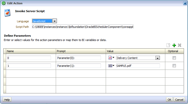 OBIEE: Actions in Agents - Part 1