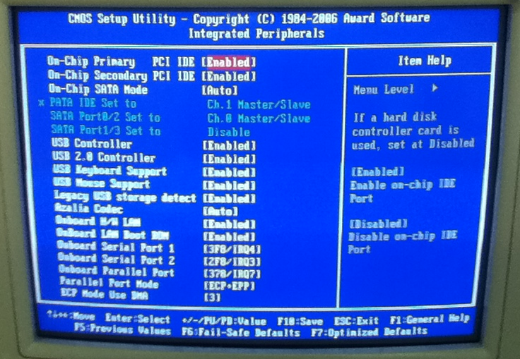 Pedro Luis: Menus de una BIOS