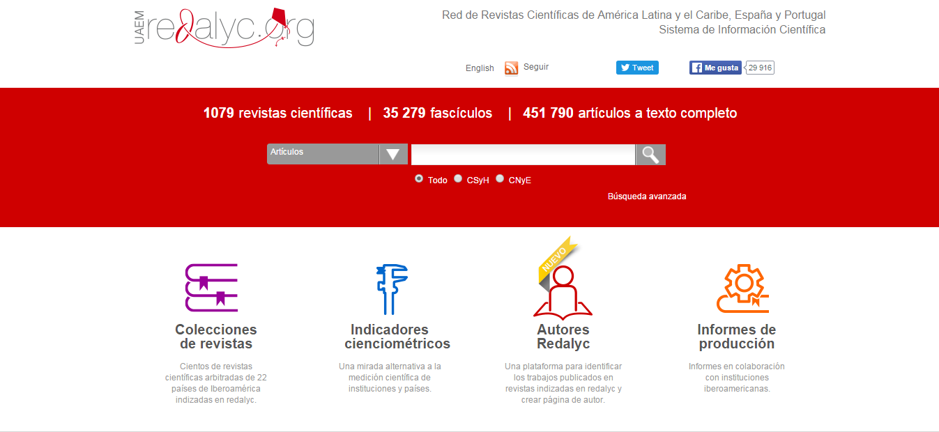 Biblioteca de "Universidad Insurgentes Plantel Sur 1": Redalyc