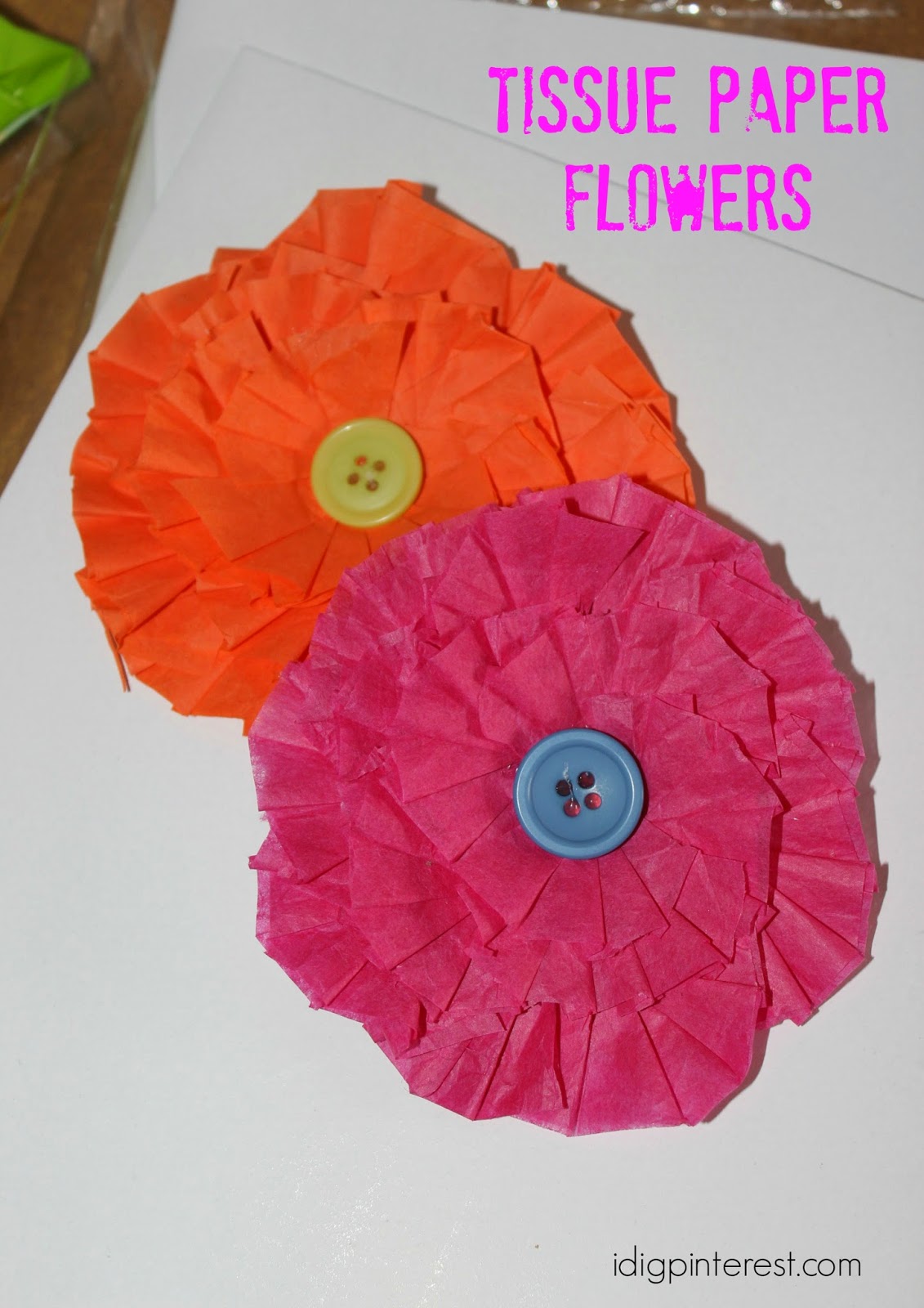 How to Make Decorative Tissue Paper Flowers - I Dig Pinterest