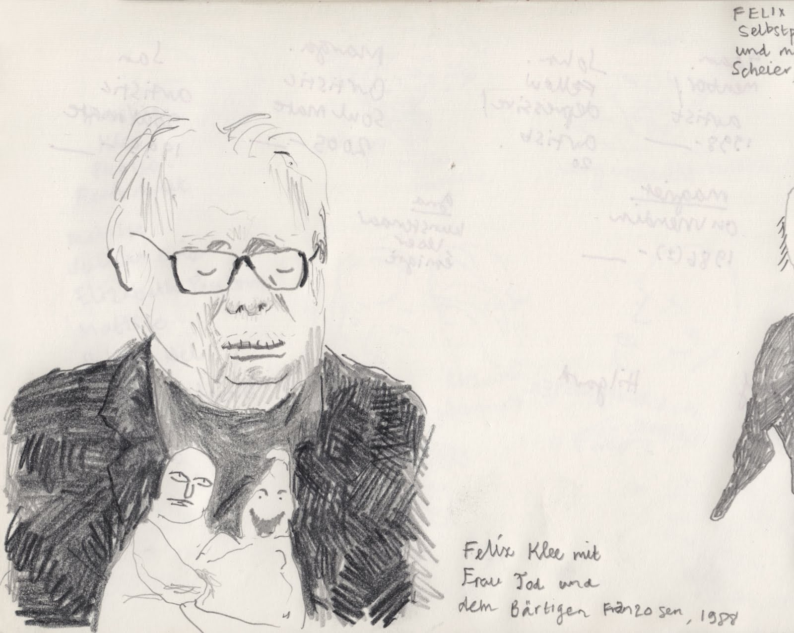 pencilheads: Felix Klee with puppets made for him by his father