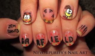 best nail design: Garfield