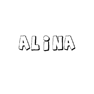 Nombre Alina para colorea - COLOREA TUS DIBUJOS