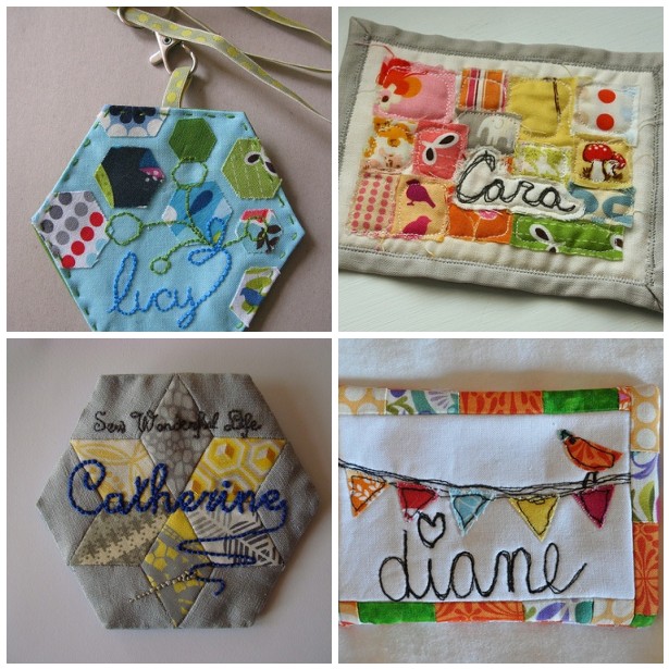Crafting...: Name tags, QALs, and Christmas
