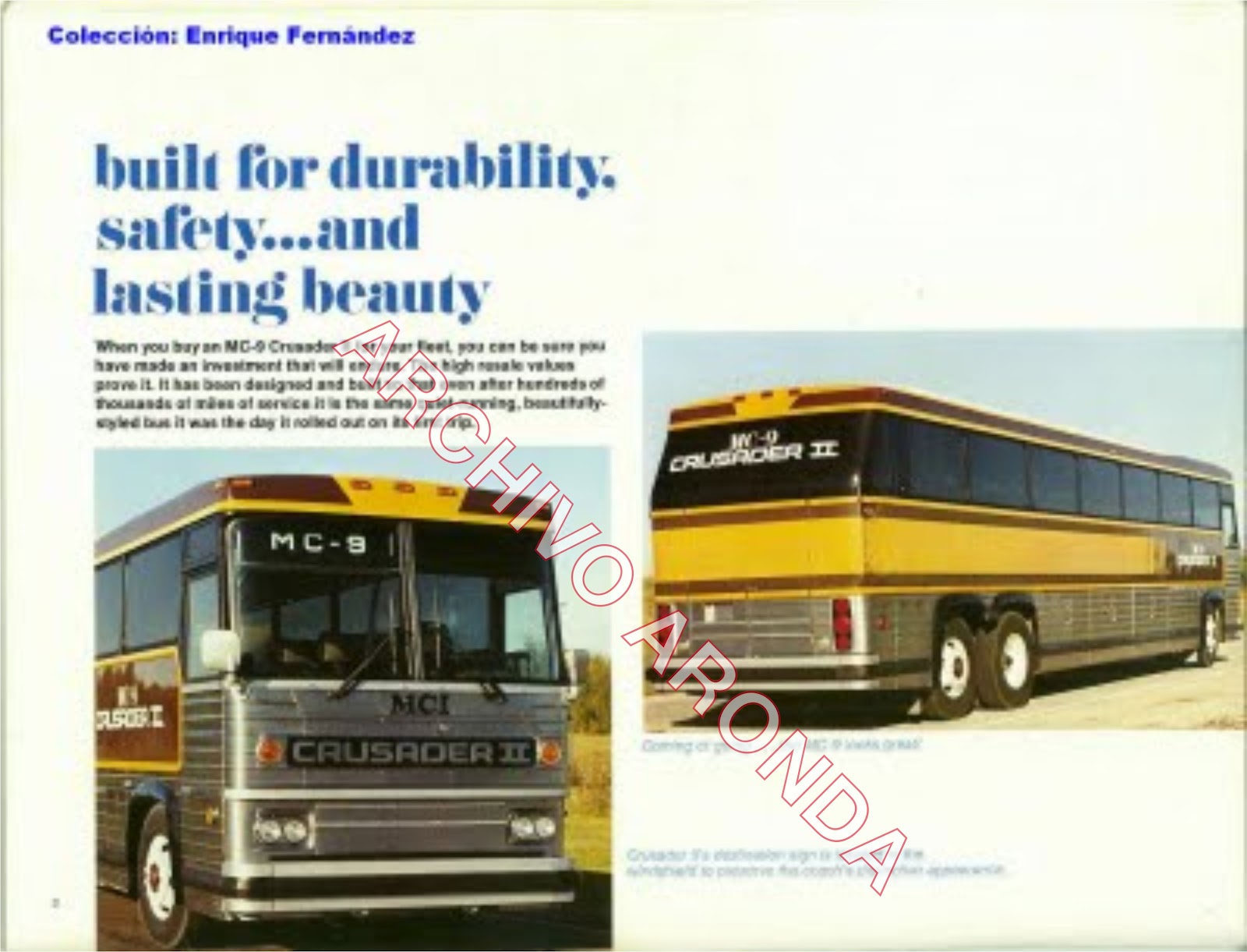 EL ULTIMO AMERICANO DE ONDA: MCI MC-9 CRUSADER II (BROCHURE)