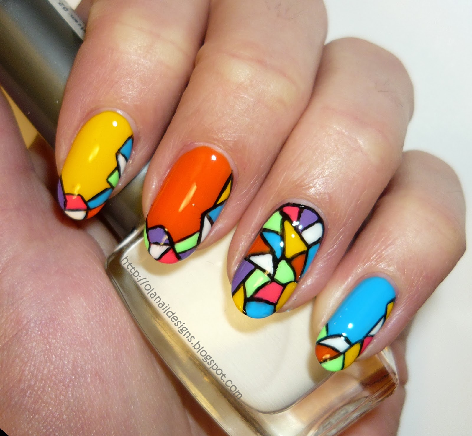 Ola nail designs: mozaika