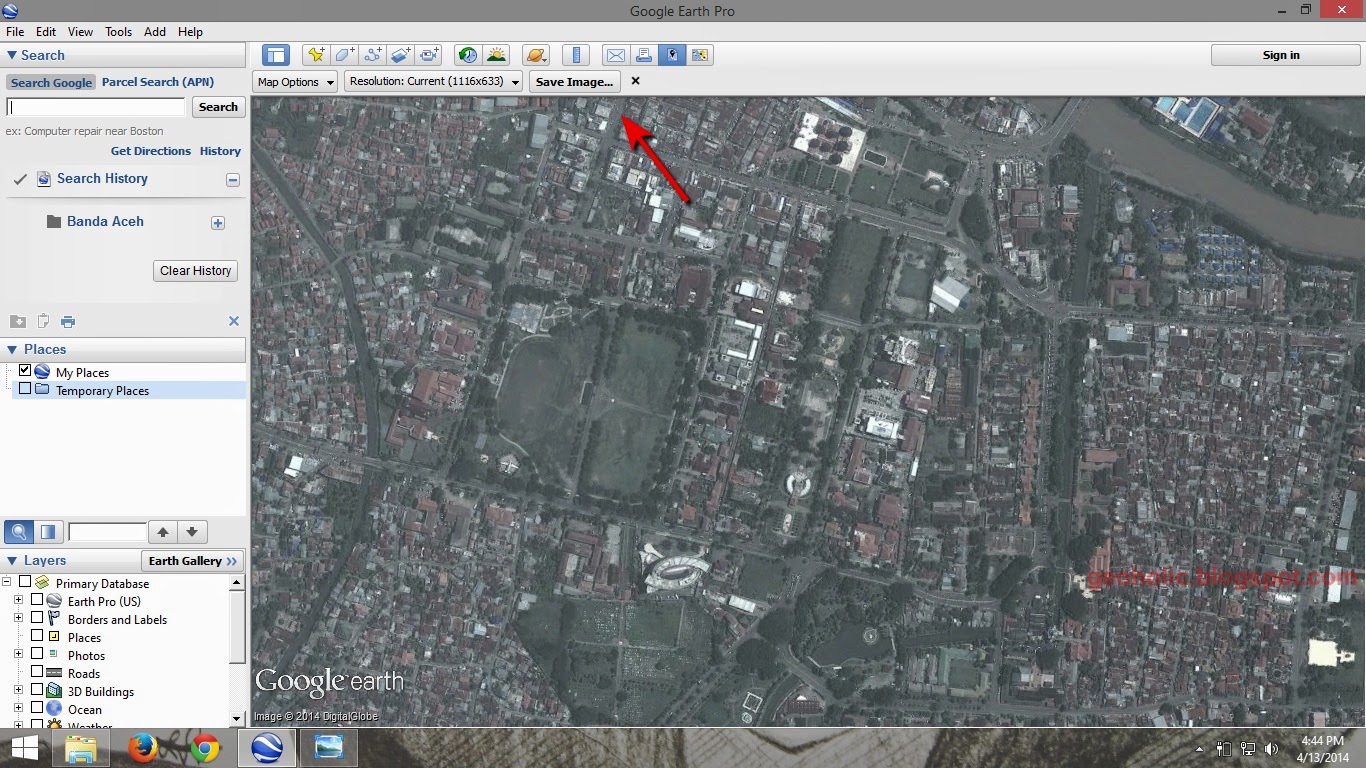Menyimpan Peta Google Earth untuk Data Raster | Tanpa Mentari