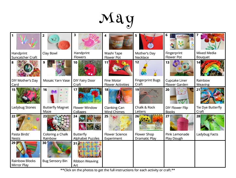 31 May Activities for Kids {Free Activity Calendar} | And Next Comes L ...