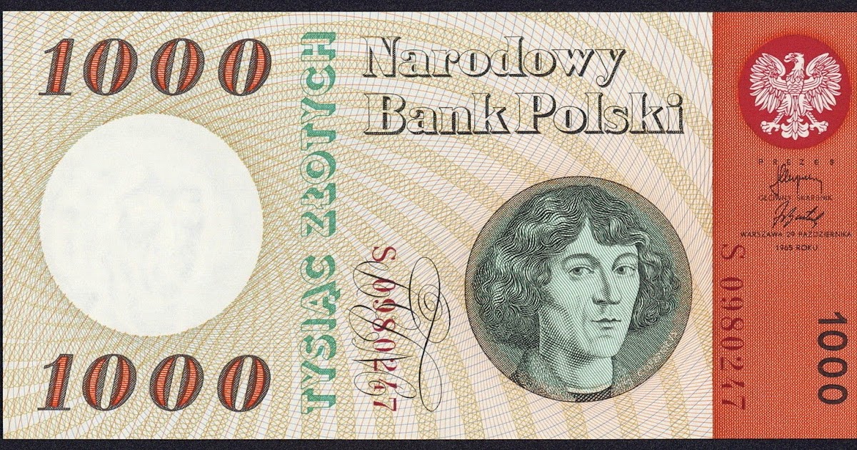 Poland 1000 Zloty banknote 1965 Nicolaus Copernicus|World Banknotes ...
