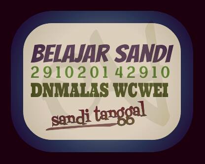 Kode / Cipher: SANDI TANGGAL