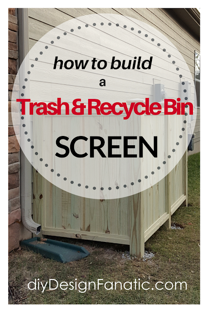 diy Design Fanatic: How To Build A Trash & Recycle Bin Screen