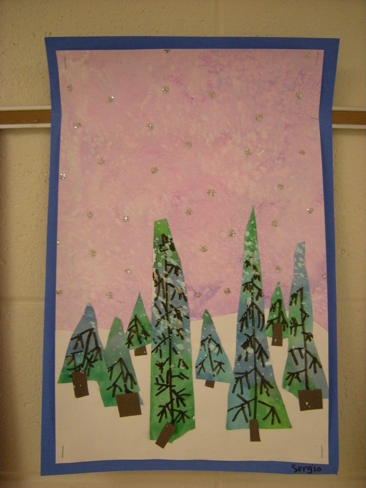 WHAT'S HAPPENING IN THE ART ROOM??: 2nd Grade: Winter Landscapes