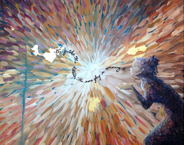 Stephen Lursen Art: Color, Figure, Text. A painting.