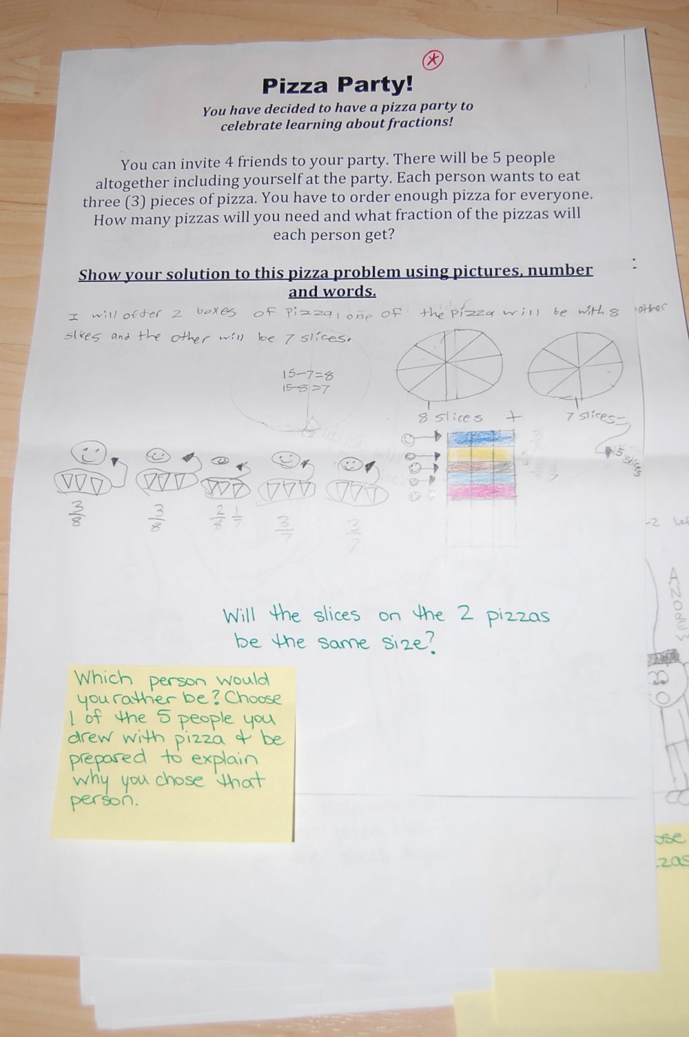 Thinking of Teaching: Fractions Part 2- Problem Solving and Math Talk
